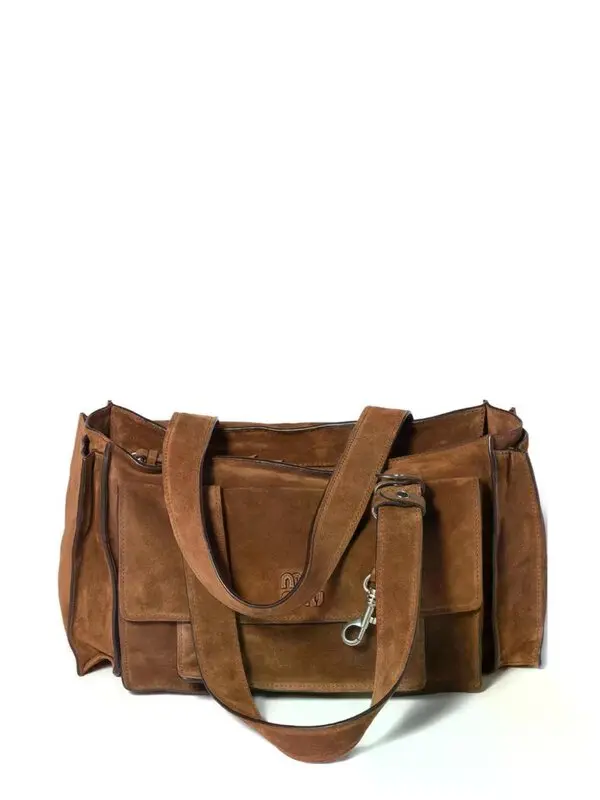 Miu Miu Suede Shopper Bag - Brown
