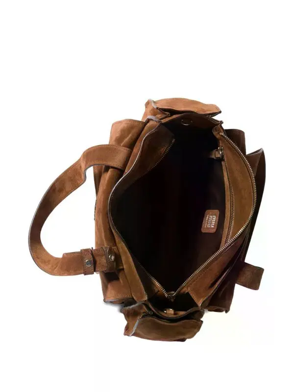 Miu Miu Suede Shopper Bag - Brown