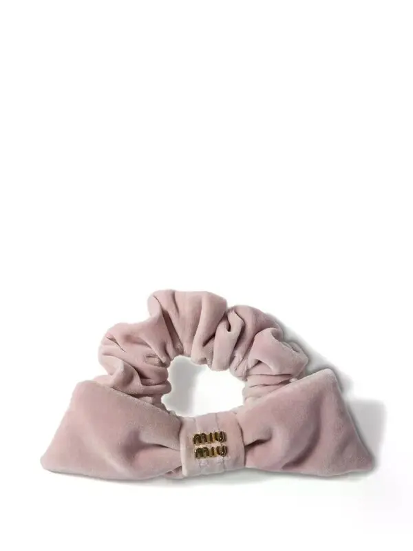 Miu Miu Bow-detail Scrunchie - Pink