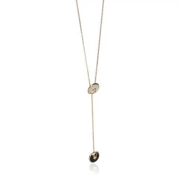 CARTIER Rose Gold, Mother Of Pearl And Onyx Amulette De Lariat Necklace - Rose_gold