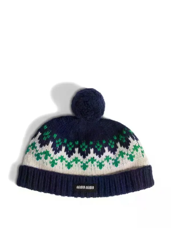 Miu Miu Wool Beanie - Blue