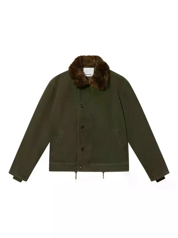 MARANT Andy Fur-collar Jacket - Green