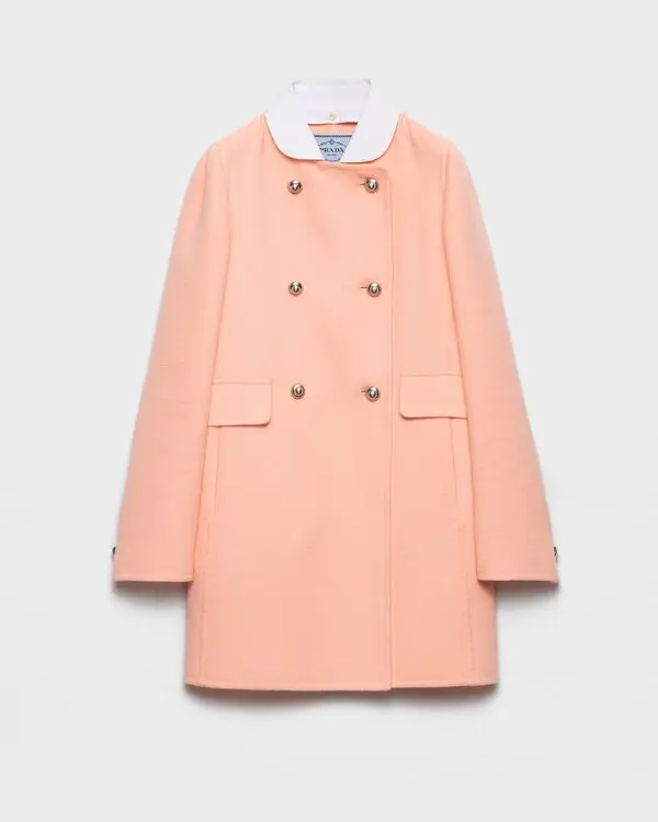 Prada Lightweight Cashmere Pea Coat - Apricot