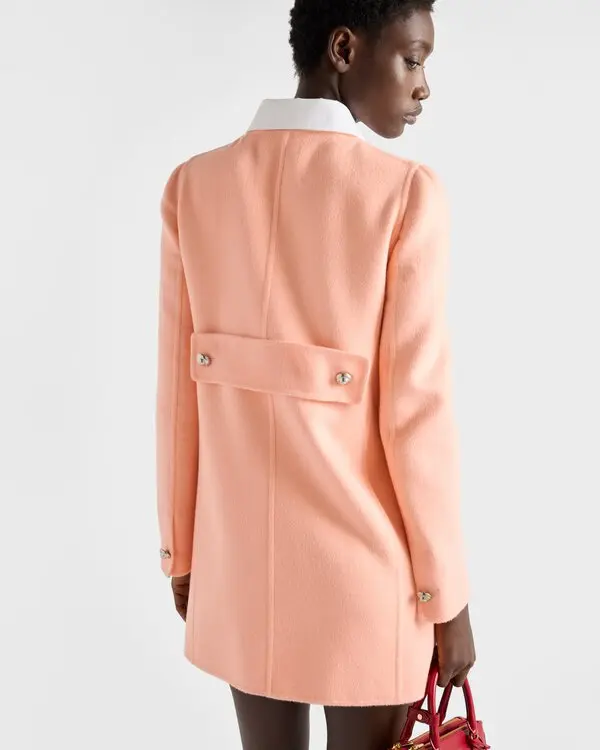 Prada Lightweight Cashmere Pea Coat - Apricot
