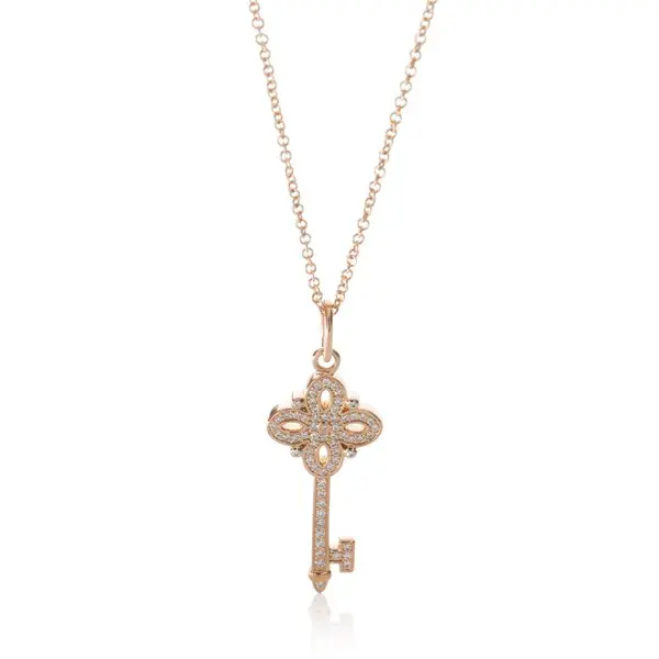 Tiffany & Co. Victoria Key Pendant Necklace - Rose_gold