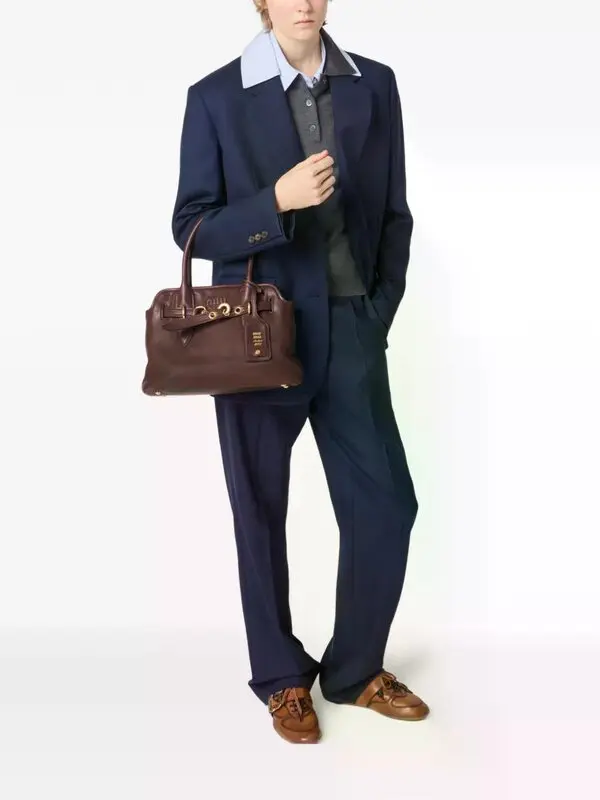 Miu Miu Aventure Leather Tote Bag