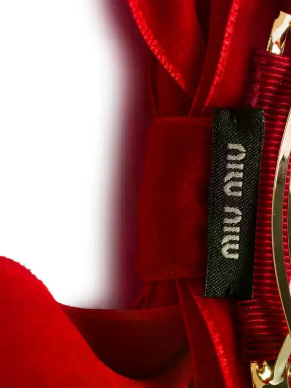 Miu Miu Velvet Hair Clip With Bow Detail