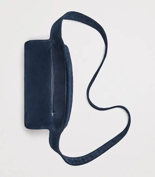 Bottega Veneta Suede Veneto Messenger Bag - Blue