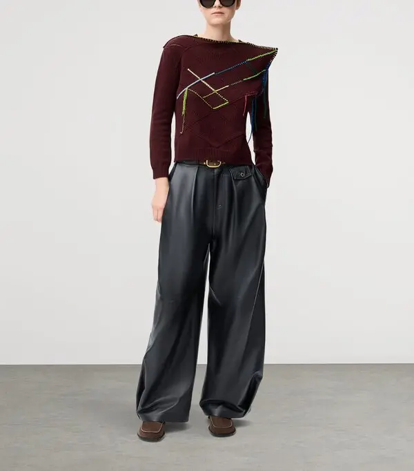 Loewe Wool-blend Contrast-stitch Sweater