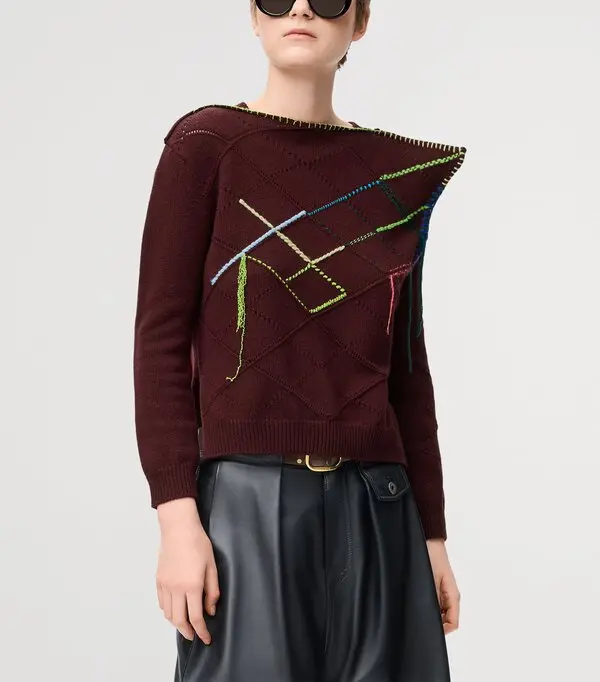 Loewe Wool-blend Contrast-stitch Sweater