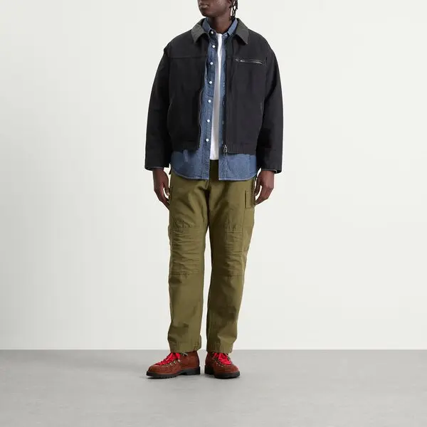 FRIZMWORKS Heavy Canvas Destroyed Work Jacket - Black
