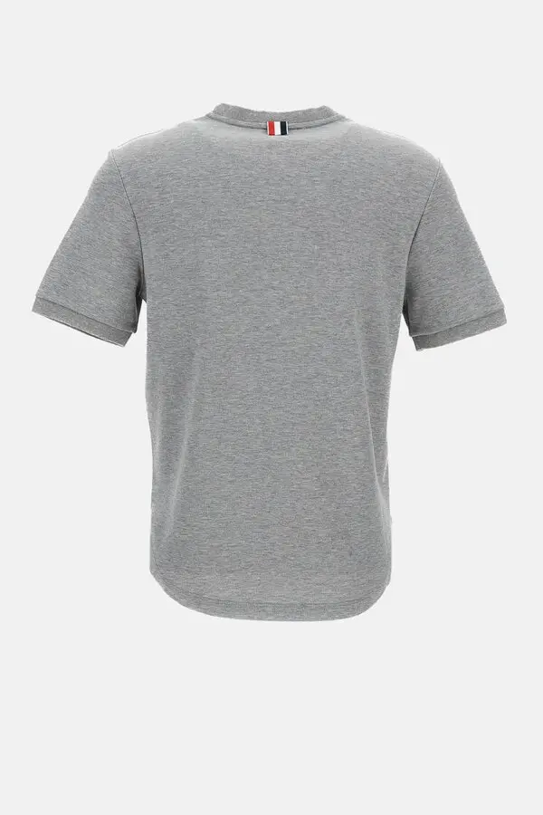 Thom Browne Cotton Milano T-shirt With Pocket - Grey