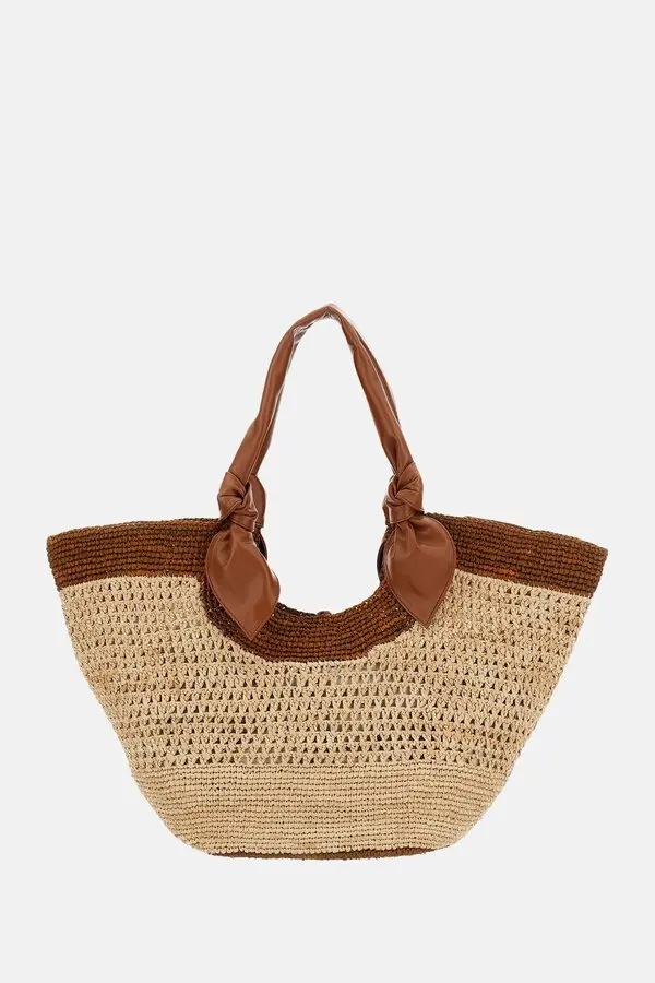 Hereu Fonol' Bicolored Tote Bag - Beige