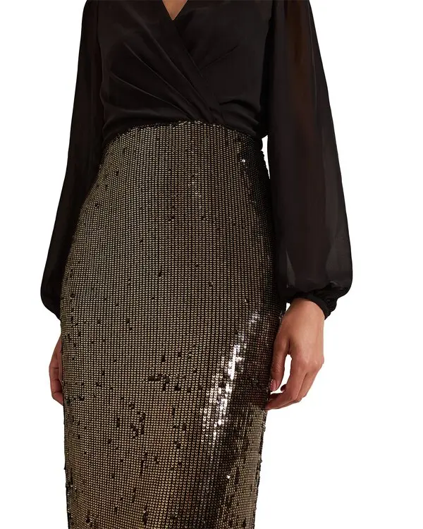 PHASE EIGHT Sequin Embellished Maxi Dress