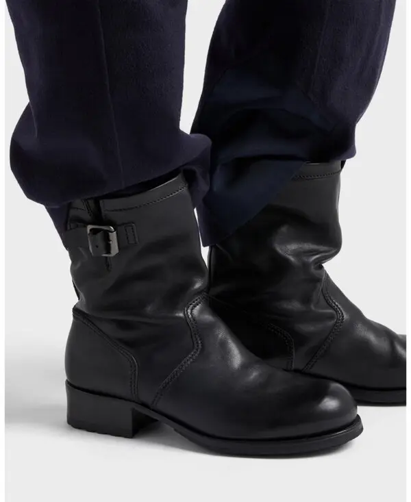 Prada Leather Mid-calf Boots - Black