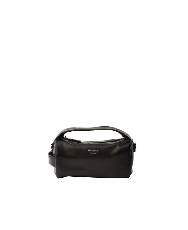 Prada Antiqued Leather Shoulder Bag - Green