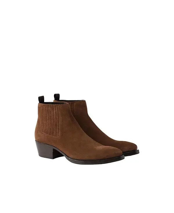 Prada Suede Chelsea Boots