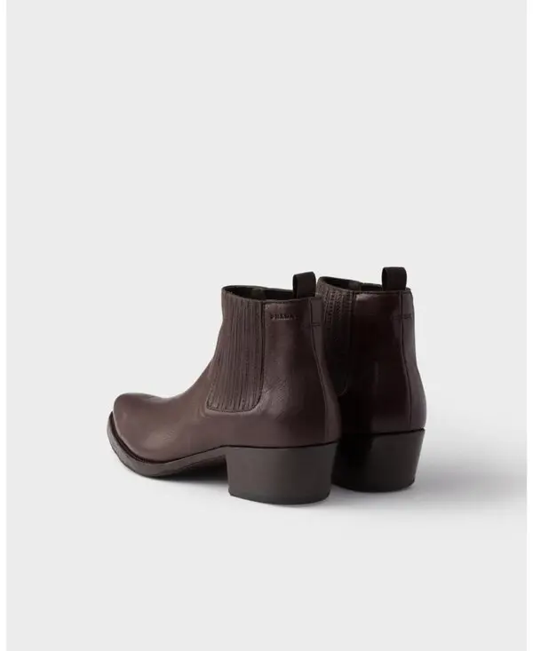 Prada Leather Chelsea Boots