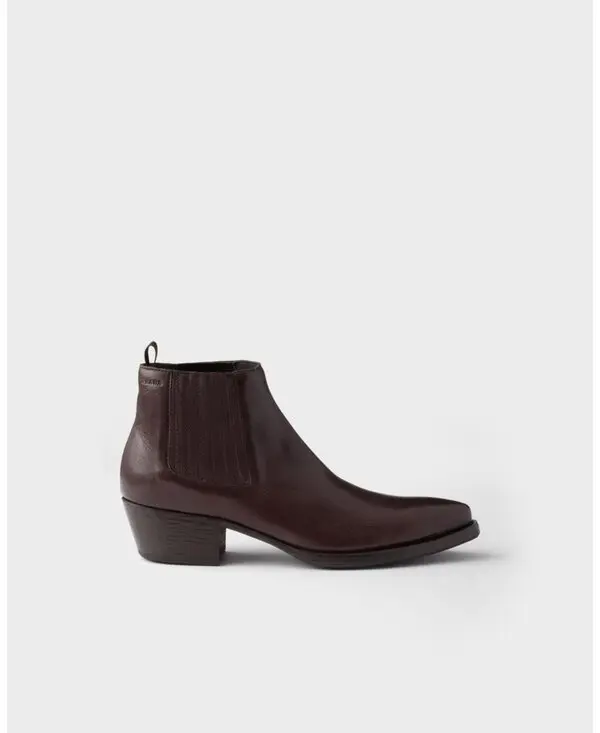 Prada Leather Chelsea Boots