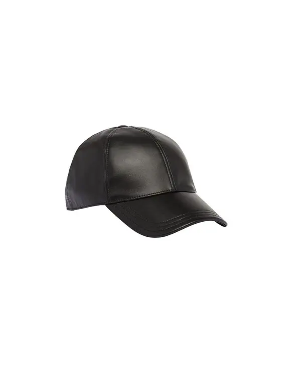Prada Nappa Leather Baseball Cap - Black