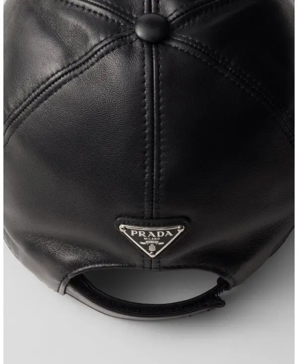 Prada Nappa Leather Baseball Cap