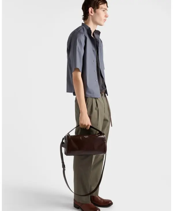 Prada Leather Shoulder Bag - Brown