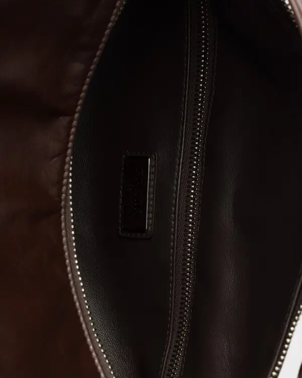 Prada Leather Shoulder Bag - Brown