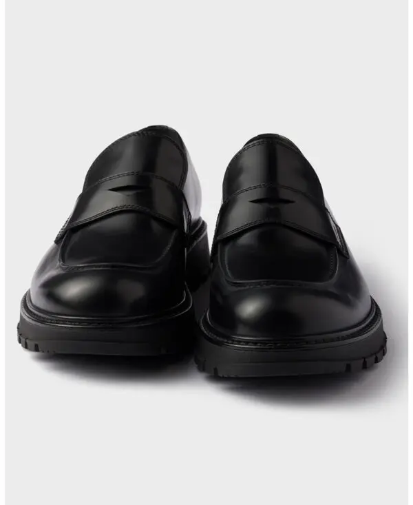 Prada Brushed Leather Loafers