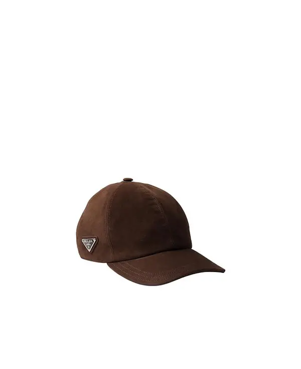 Prada Suede Baseball Cap - Dark Brown