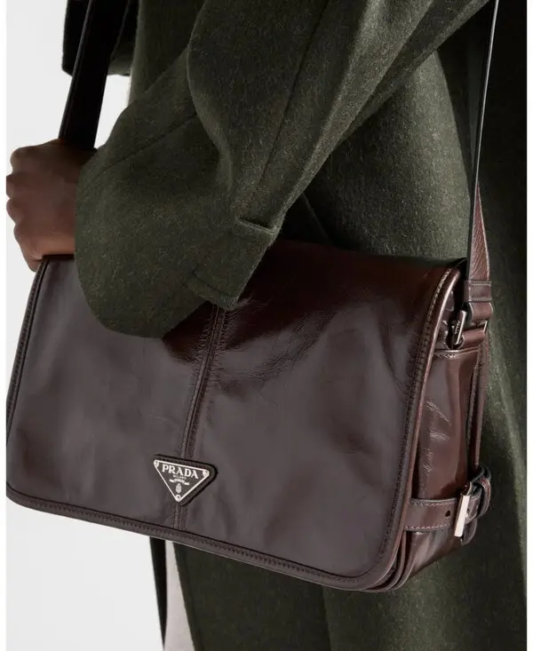 Prada Leather Shoulder Bag - Brown