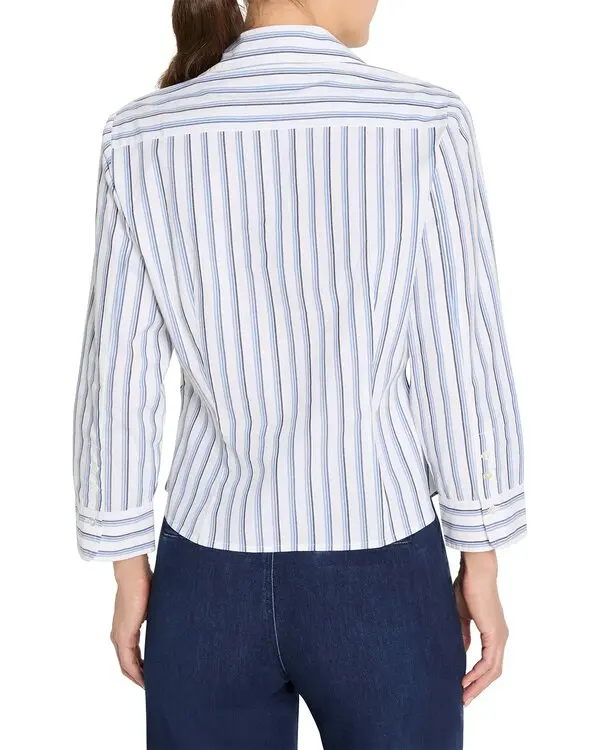 NIC+ZOE Striped Tie-front Top