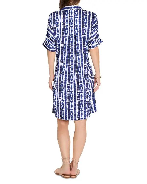 NIC+ZOE Shibori Stripe Devon Dress - Indigo Multi