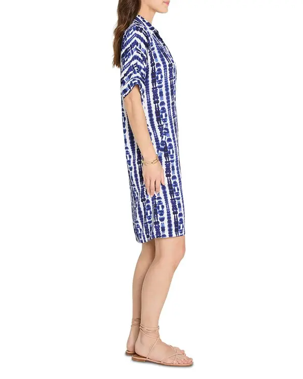 NIC+ZOE Shibori Stripe Devon Dress - Indigo Multi
