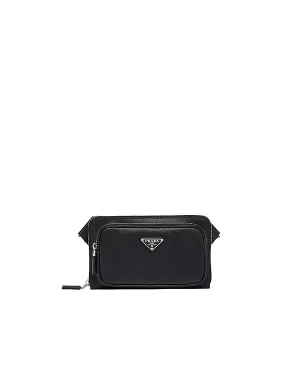 Prada Saffiano Leather Belt Bag - Black