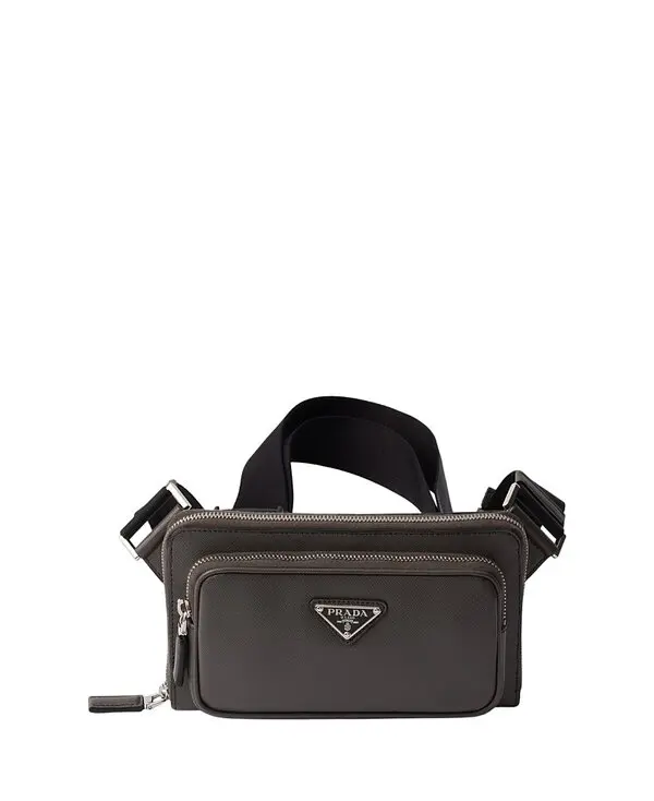 Prada Saffiano Leather Belt Bag - Grey