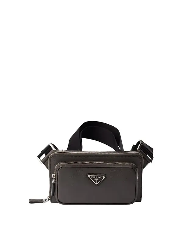 Prada Saffiano Leather Belt Bag - Grey