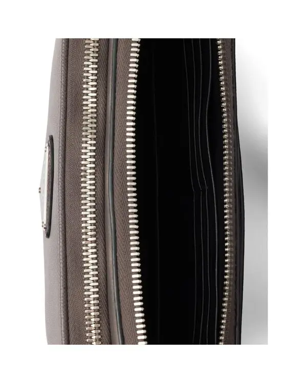 Prada Saffiano Leather Belt Bag - Grey