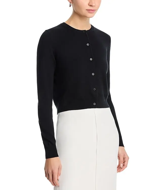 Carolina Herrera Cropped Cardigan Sweater - Black