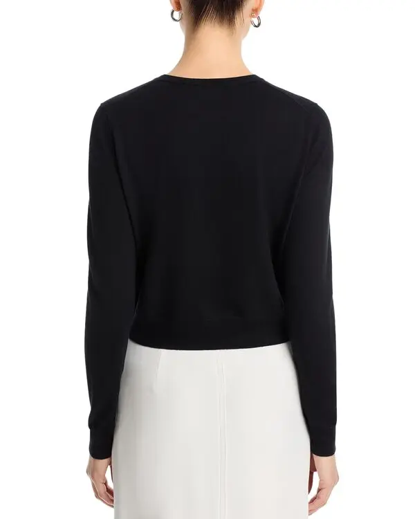 Carolina Herrera Cropped Cardigan Sweater - Black