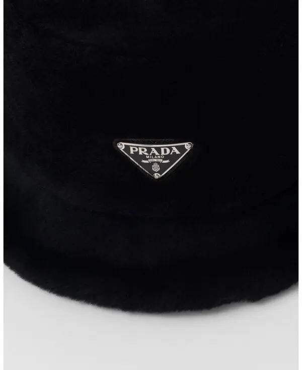 Prada Shearling Bucket Hat