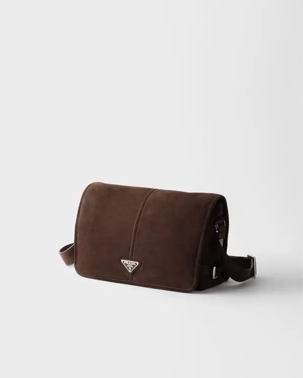 Prada Suede Shoulder Bag - Brown