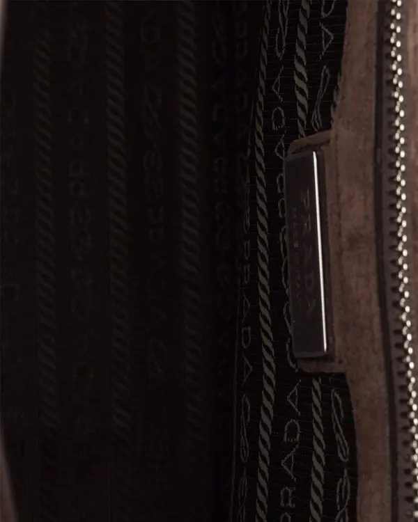 Prada Suede Shoulder Bag - Brown