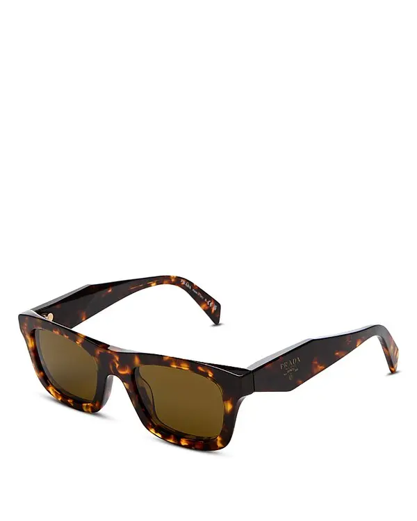 Prada Sunglasses 50mm Square Frame - Dark Brown