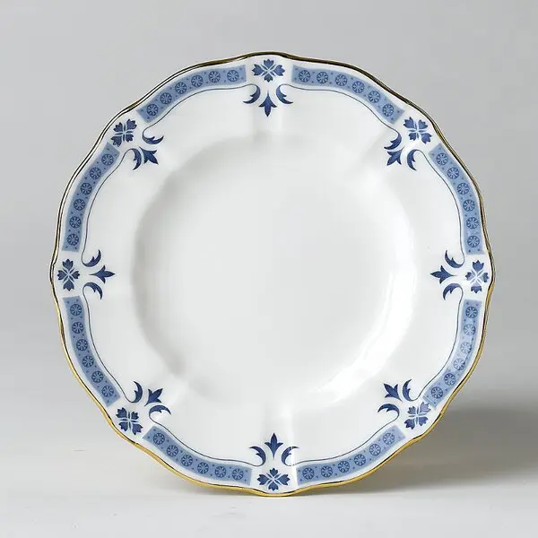 ROYAL CROWN DERBY Grenville Salad Plate, 8 - White/blue