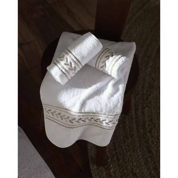 PRATESI Impero Cotton Terry Robe - White/beige