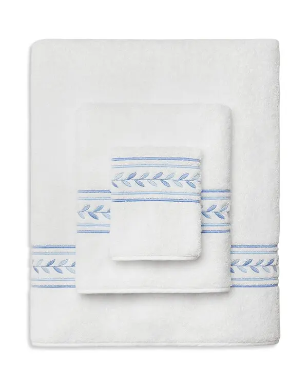 PRATESI Impero Hand Towel - White/medium Blue