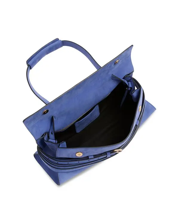 Moschino Tie Me Suede Shoulder Bag