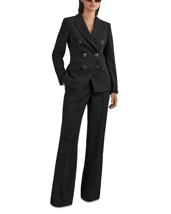 REISS Petites Lia Double Breasted Blazer - Black