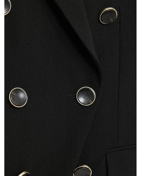 REISS Petites Lia Double Breasted Blazer - Black