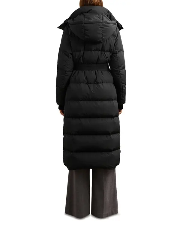 REISS Colette Longline Puffer Coat - Black